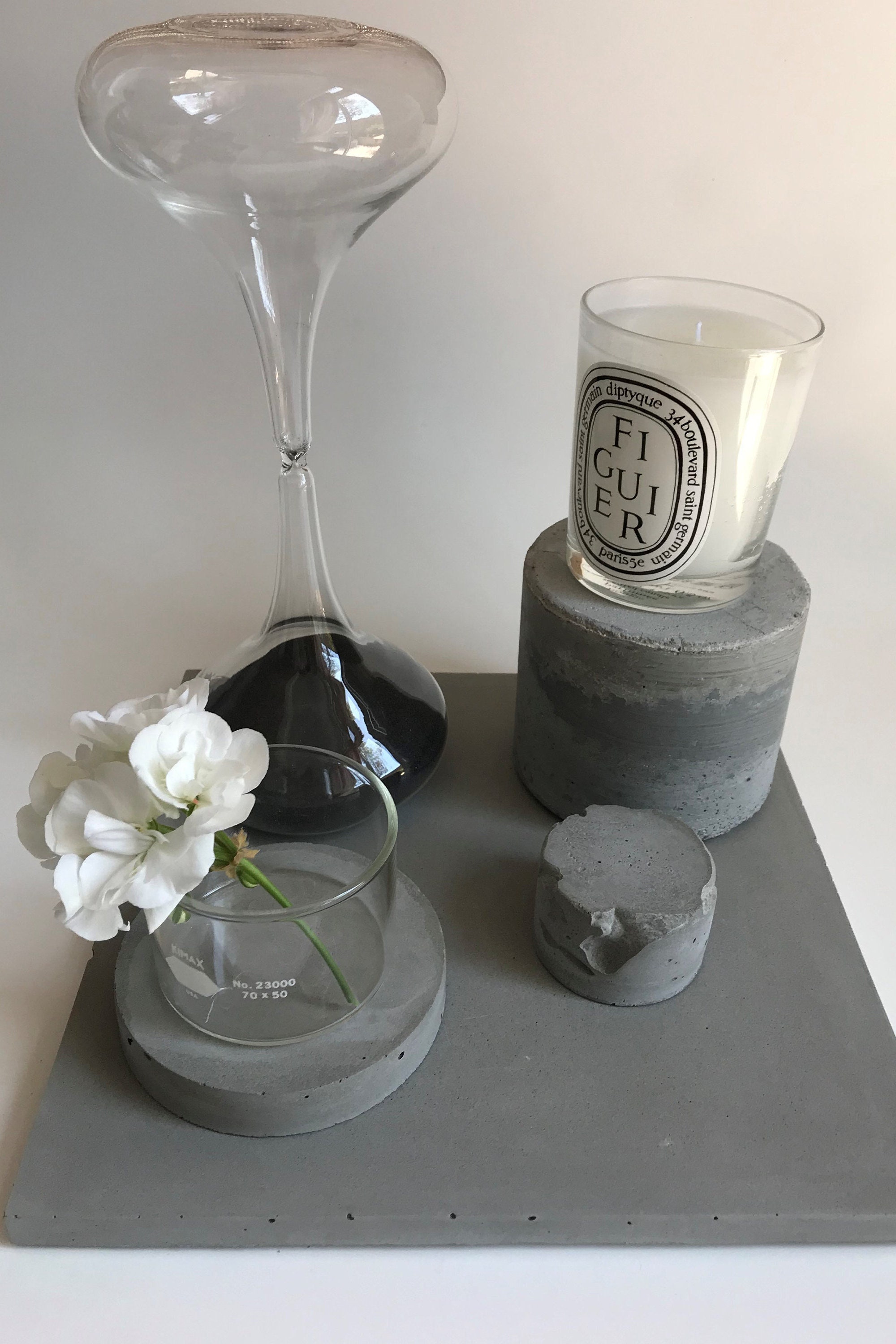 Concrete Display Cylinders and Pillars Shelf Art Photo Prop Photo ...