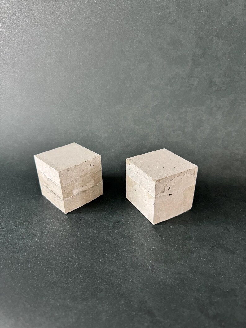 Concrete Block Display Set: Layered Grey Square Photo Props - Etsy