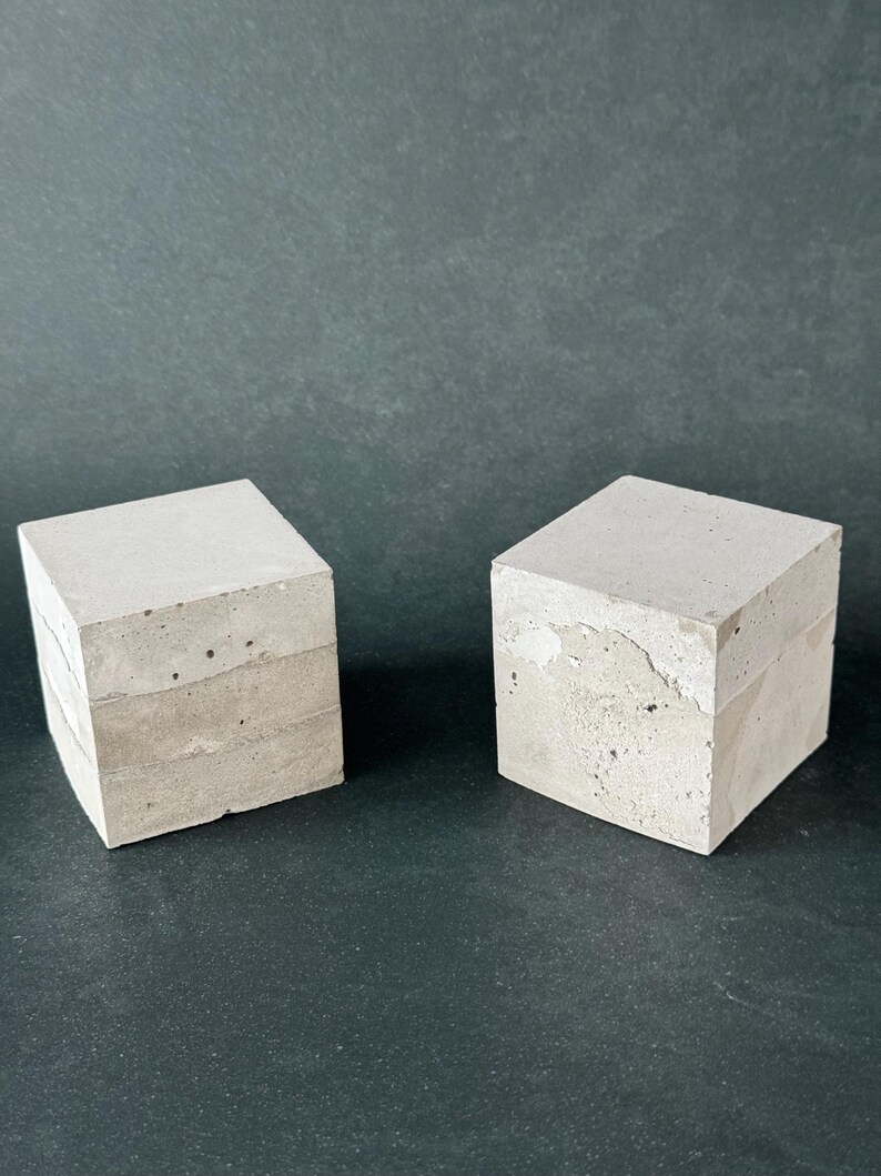 Concrete Block Display Set: Layered Grey Square Photo Props - Etsy