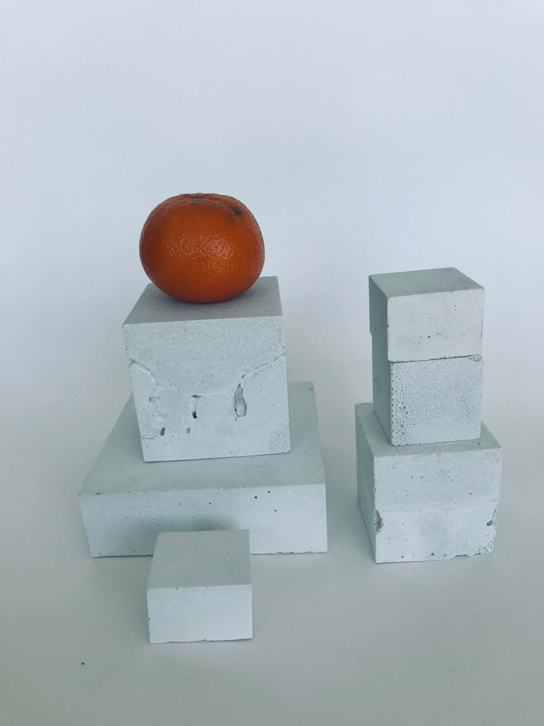 White Concrete Display Block SET for Jewelry Display Photo - Etsy