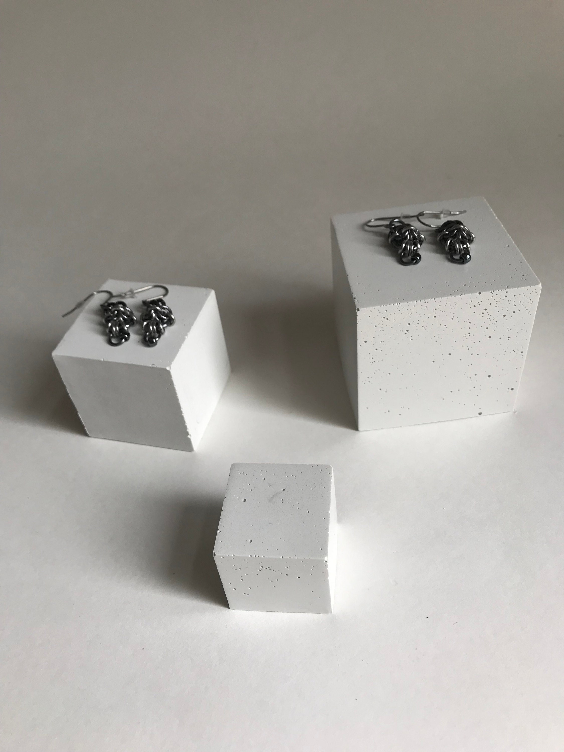 Set of 3 Concrete Display Blocks for Jewelry Display Photo - Etsy