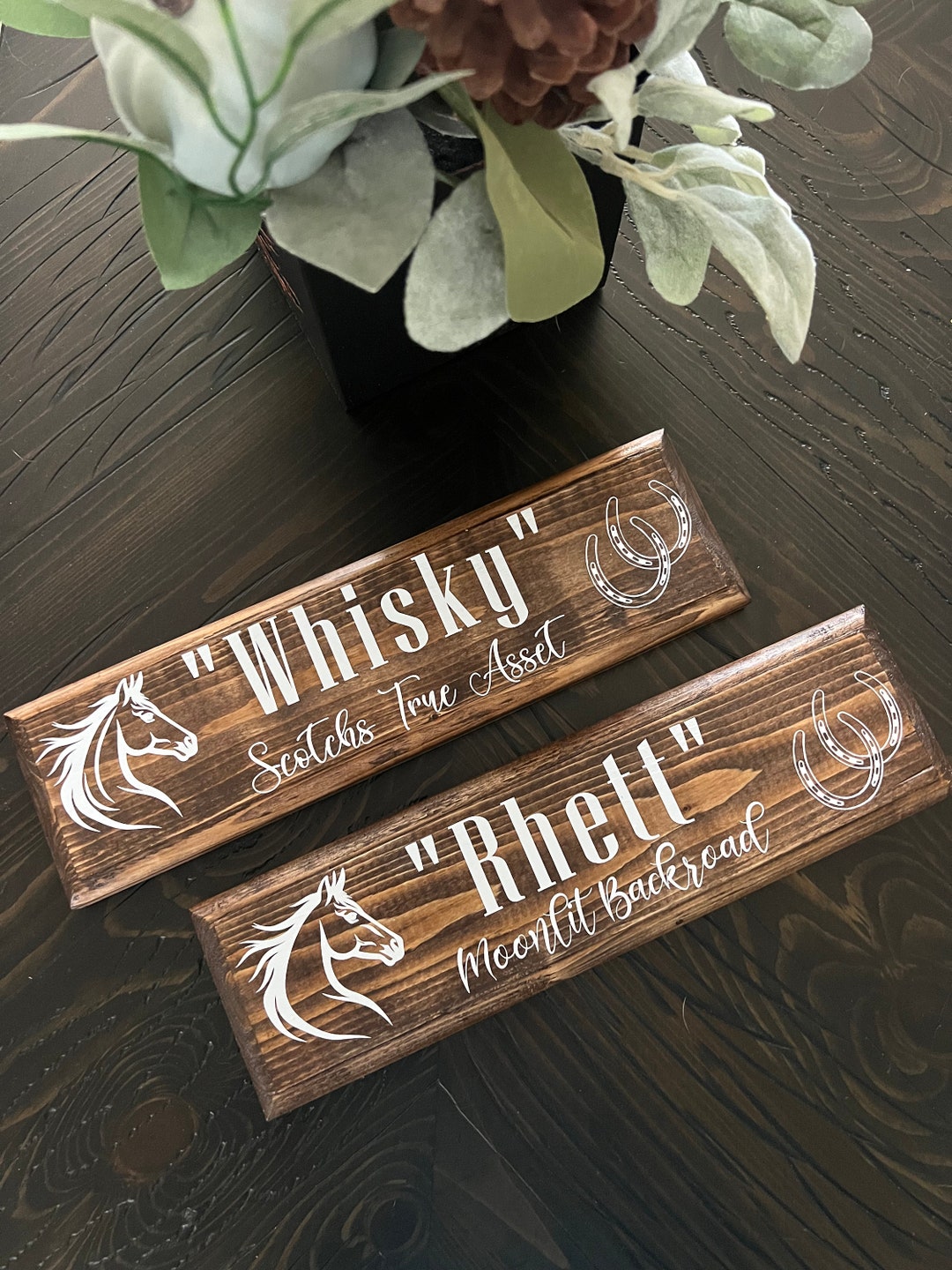 Personalized Wood Barn Door Plaque, Wood Stable Sign, Stall Sign, Stall ...