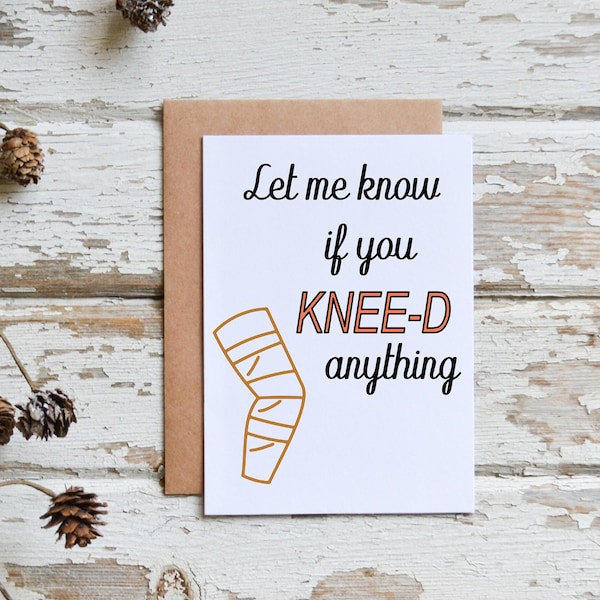 Get Well Knee Replacement Card - Etsy