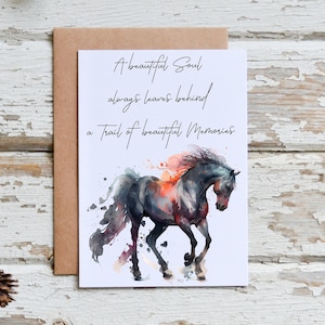 Horse Sympathy Card, Loss of Horse, Trail of Memories Sympathy Card ...