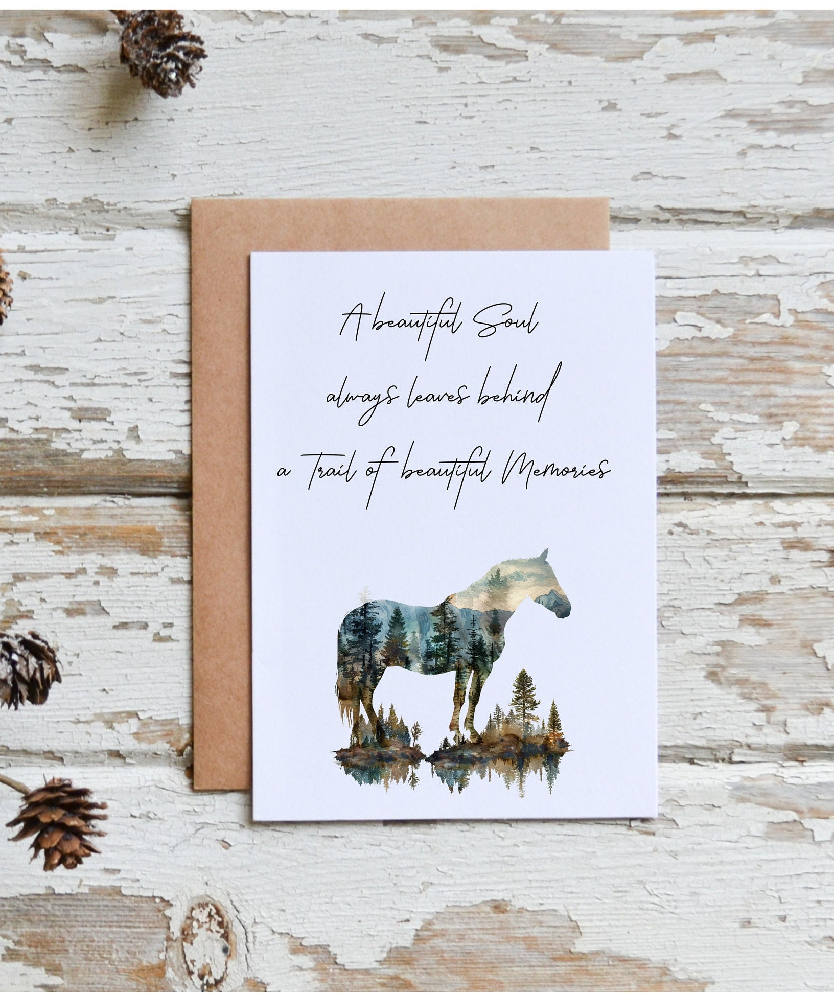 Horse Sympathy Card, Loss of Horse, Trail of Memories Sympathy Card ...