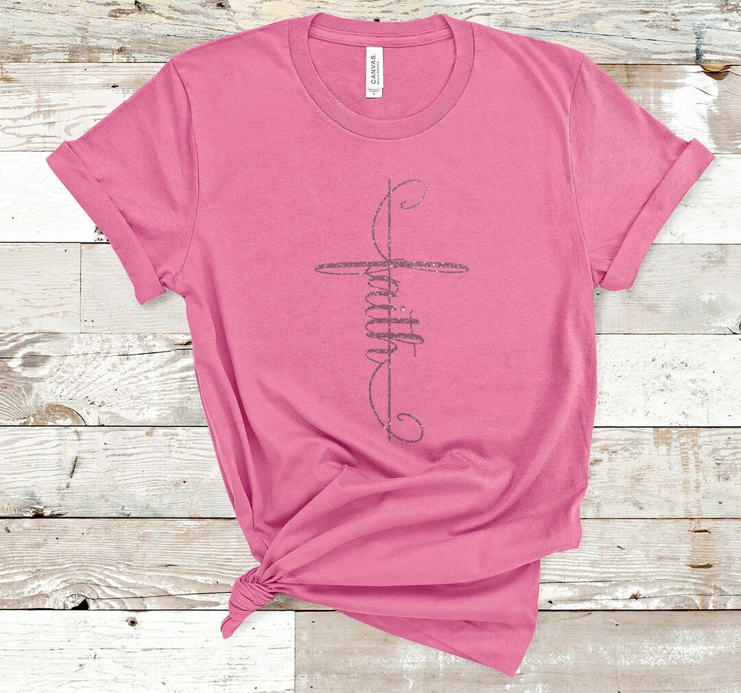 Faith Glitter Cross Shirt, Faith Cross Tee, Glitter Faith Cross, Faith ...