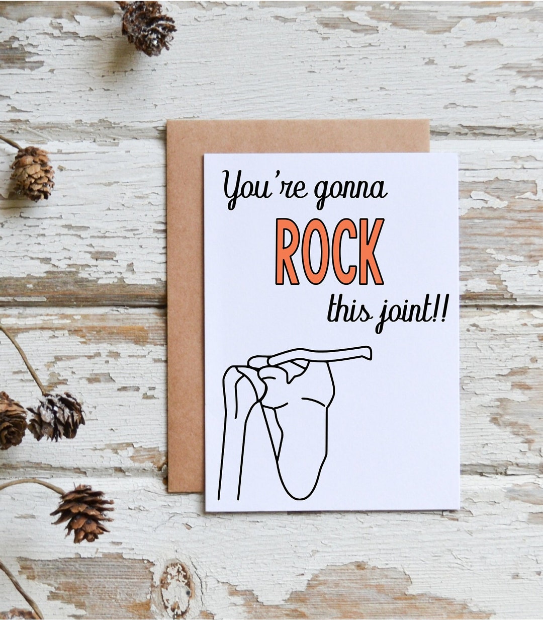 You're Gonna ROCK This Joint Card, Shoulder Surgery Card, Shoulder ...