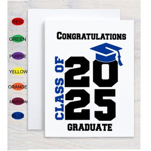 Graduation Card, 2025 Grad Card, Congratulations Graduate Card, 2025 ...