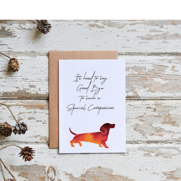 Dog Goodbye Card - Etsy
