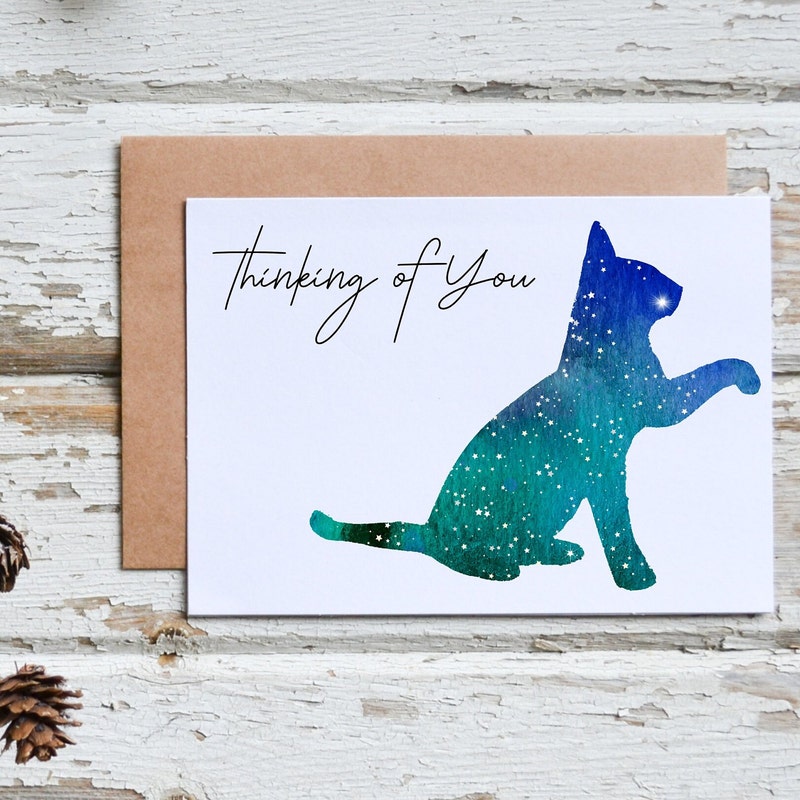 Cat Sympathy Card - Etsy