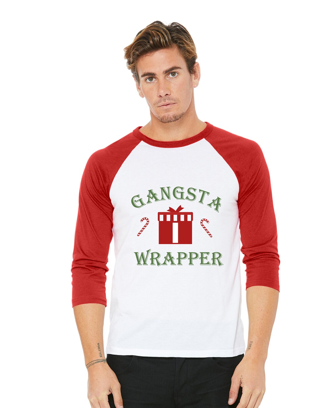 Gangsta Wrapper Holiday Tee, Gangster Rapper Tee, Funny Christmas Tee ...