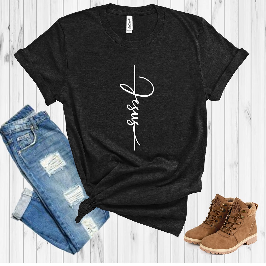 Jesus Cross Tee Shirt, Jesus Cross Shirt, Jesus Cross T-shirt ...