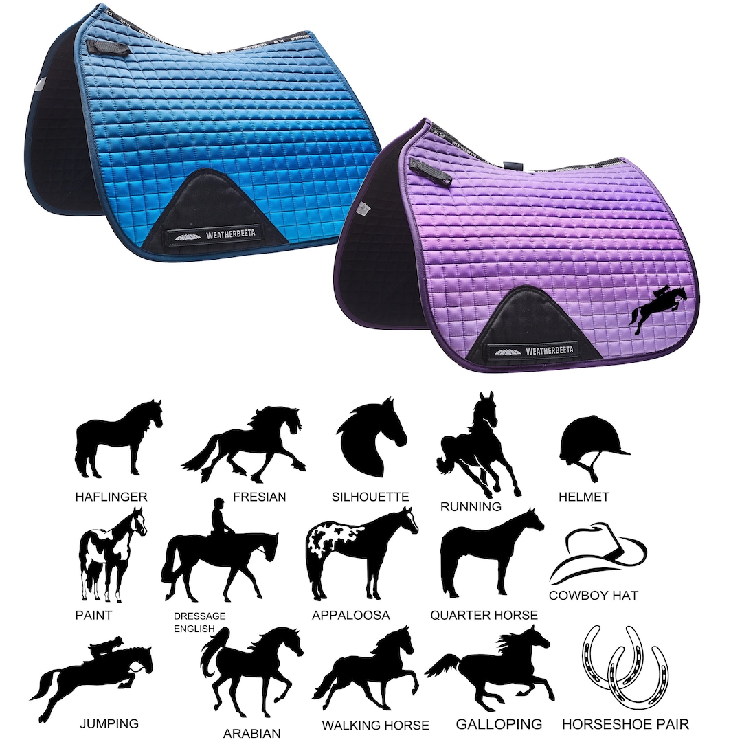 Personalized WB DRESSAGE Solid Saddle Pad, English Dressage Saddle Pad ...