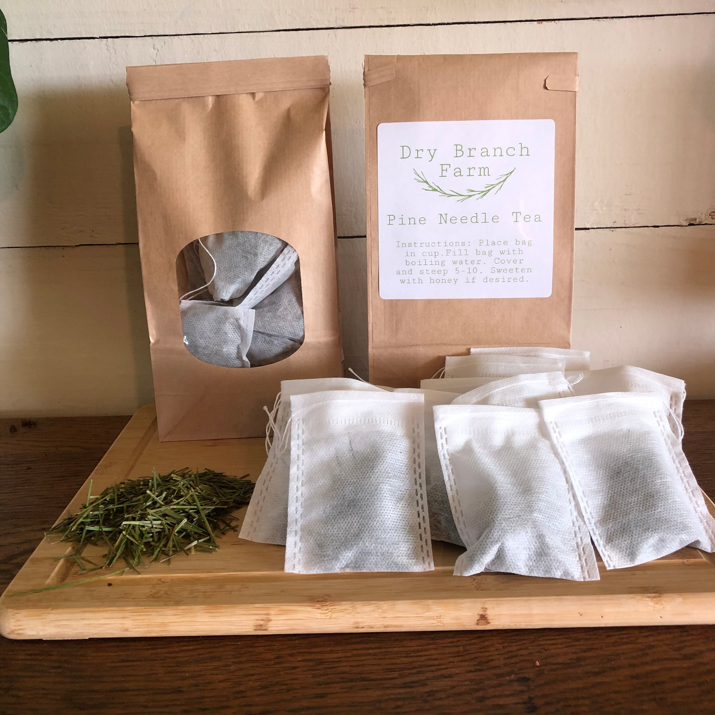Organic White Pine Needle Tea Bags 12 Count Natural Suramin - Etsy
