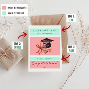 Personalized Graduation Card, Set of Congratulations Grad Card, Grad ...