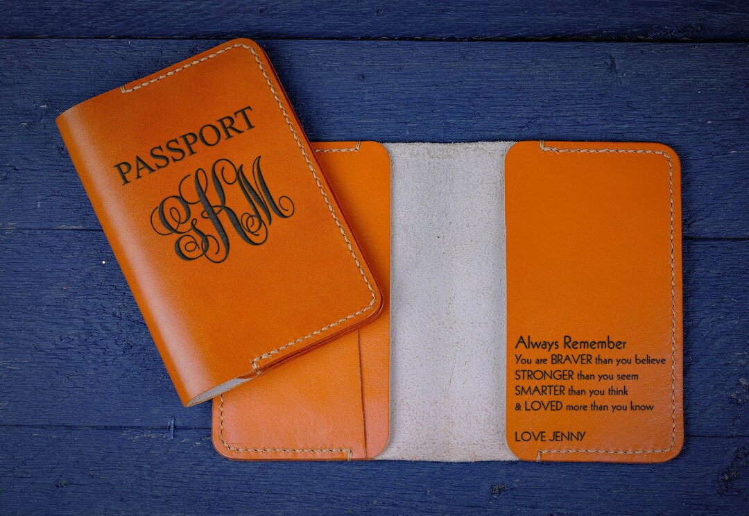 Personalized Leather Passport Holder Custom Passport - Etsy