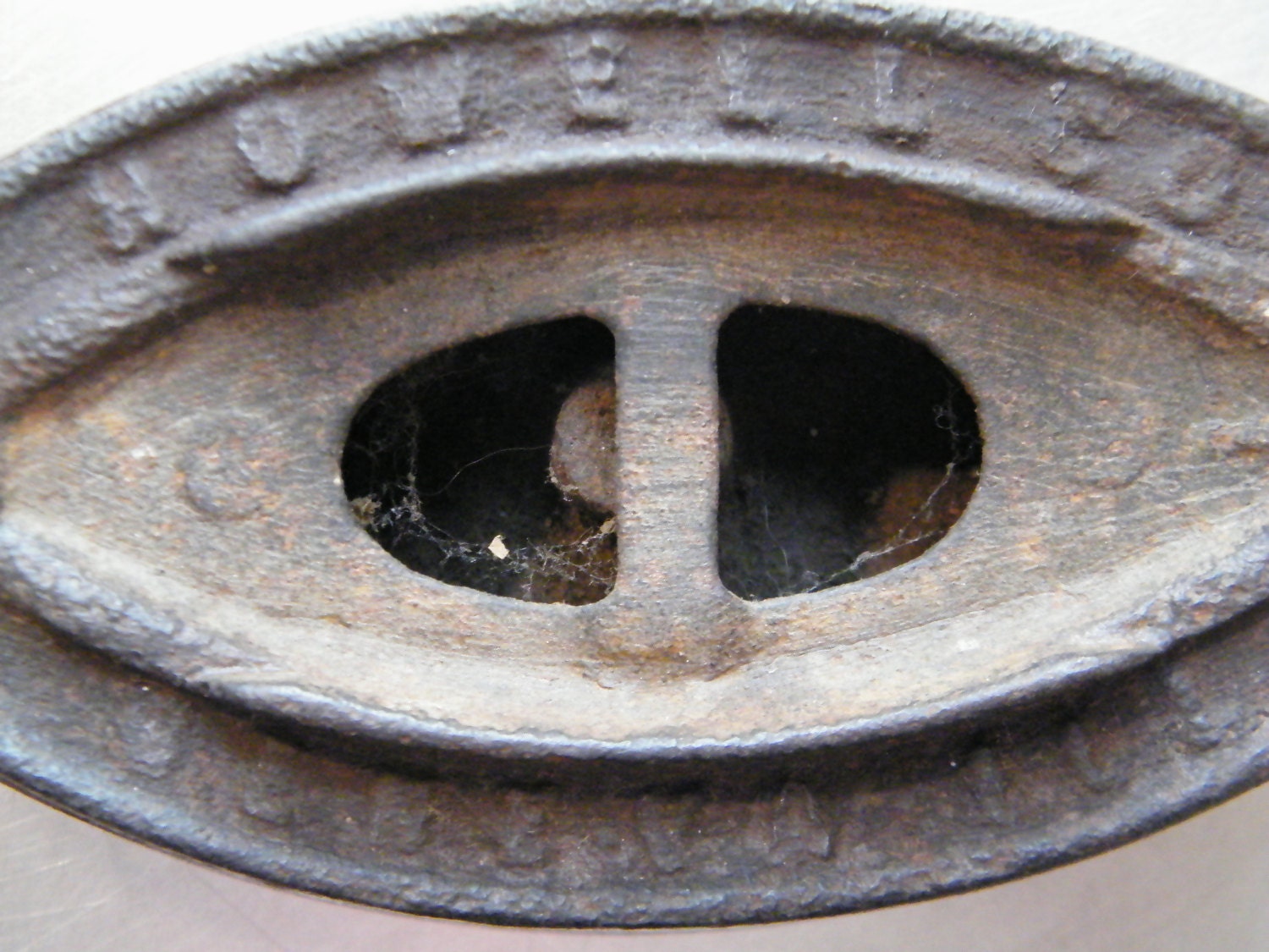 Antique Sad Iron by Howell Co Geneva, Ill, 1800s Cast Iron Sad Iron ...