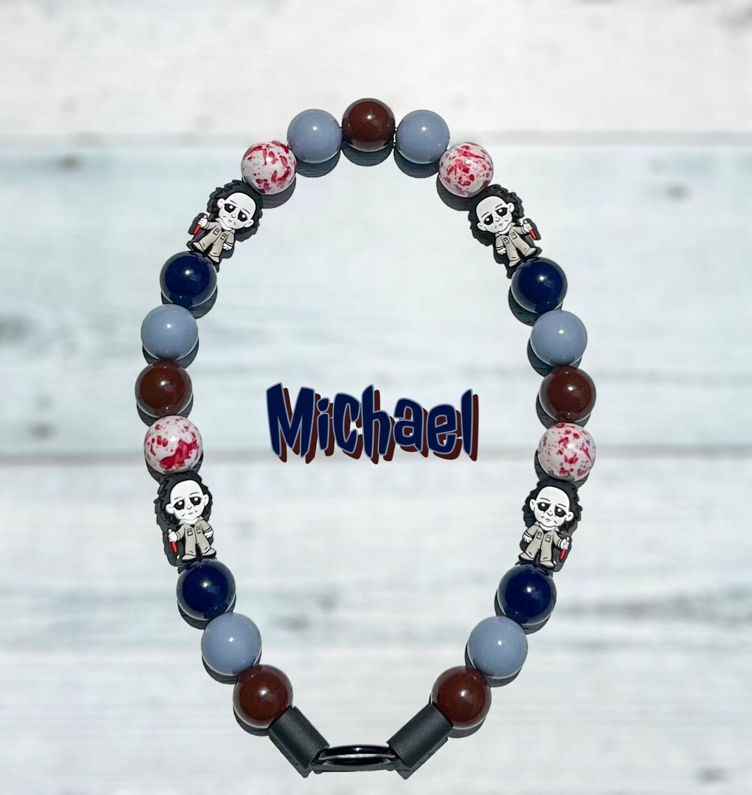Michael Myers Beaded Dog Collar, Halloween Villain, Spooky Slip-on - Etsy