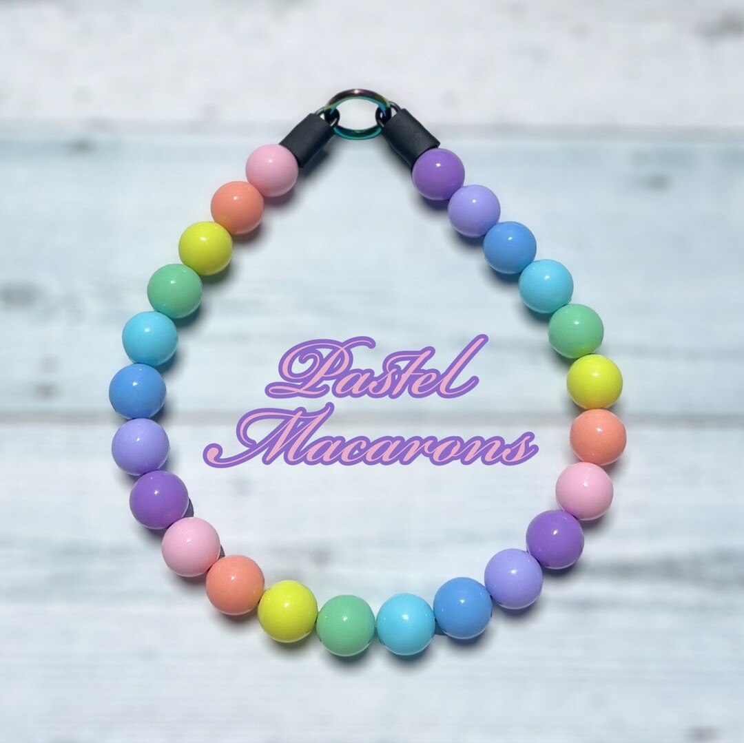 Pastel Macarons Bead Dog Colla Beaded Dog Collar Pastel - Etsy
