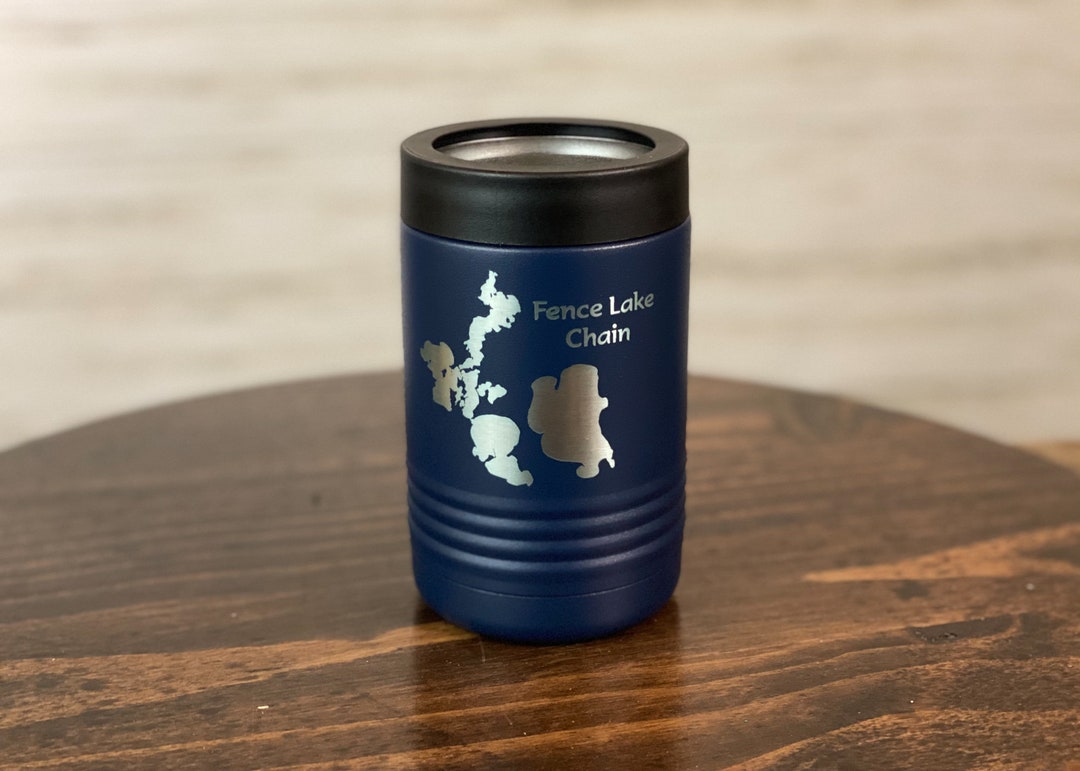 Fence Lake Chain Wisconsin Lake Life Insulated 12 oz can and bottle ...