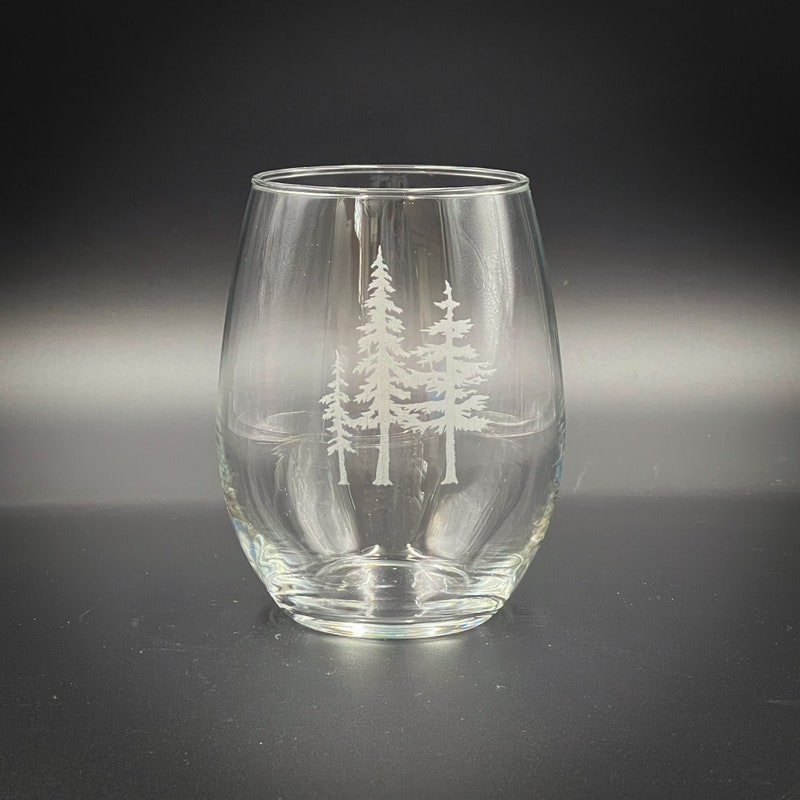 Etched Stemless Wine - Etsy