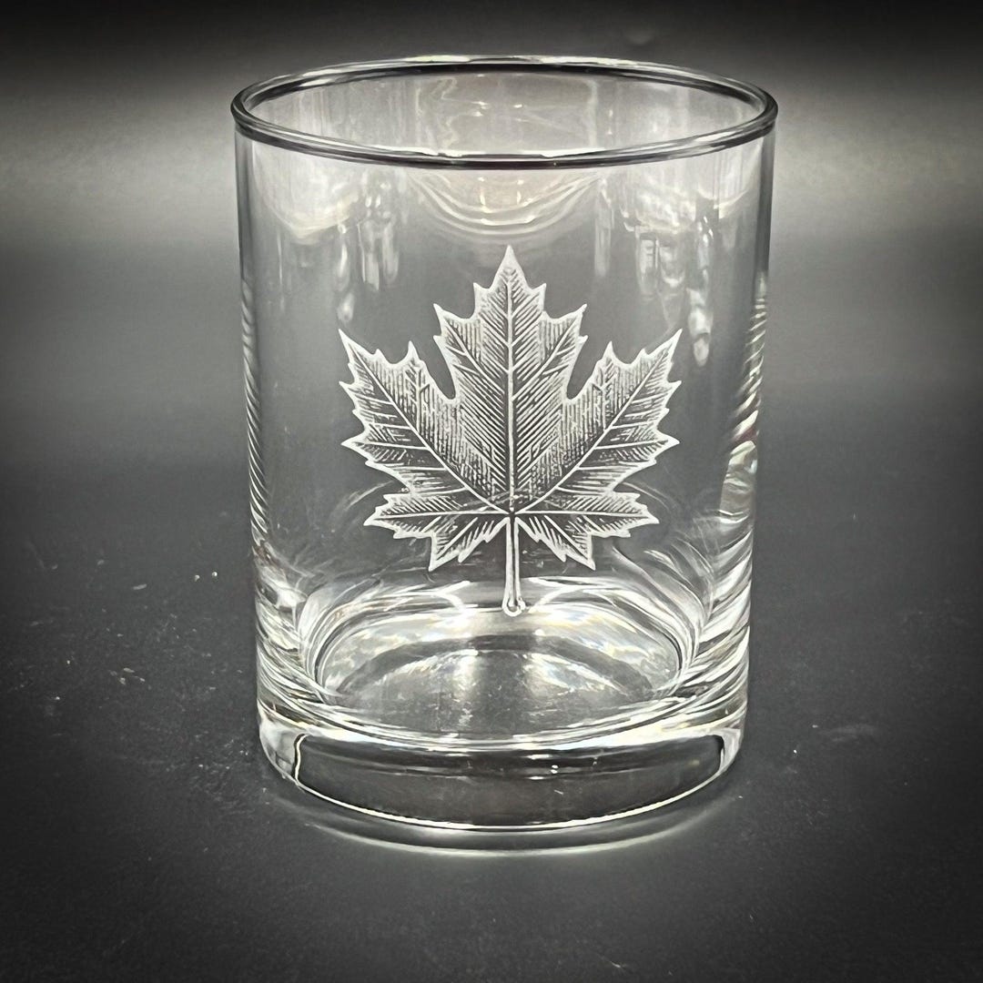 Maple Leaf Double Old Fashioned Glass: Vintage Style, 14 Oz - Etsy