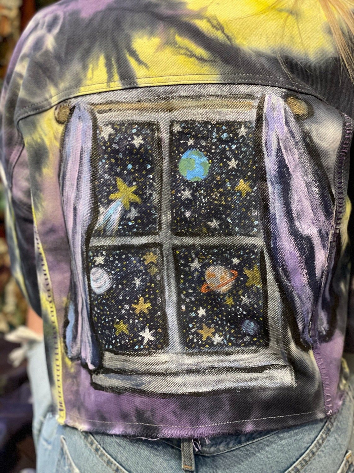 Hand Painted Galaxy Jacket - Etsy