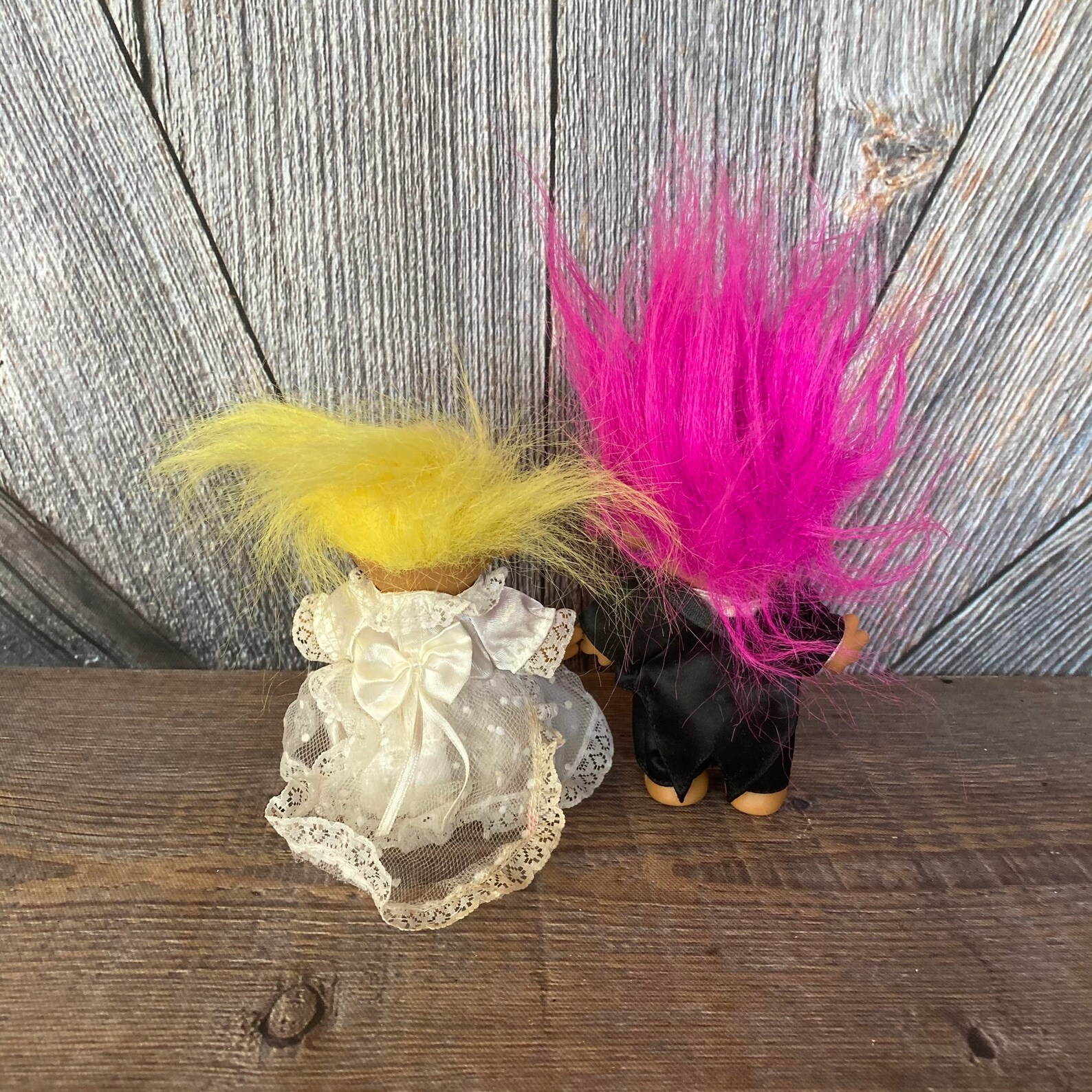 Vintage Troll Bride and Groom 2 Wedding Trolls With Pink - Etsy