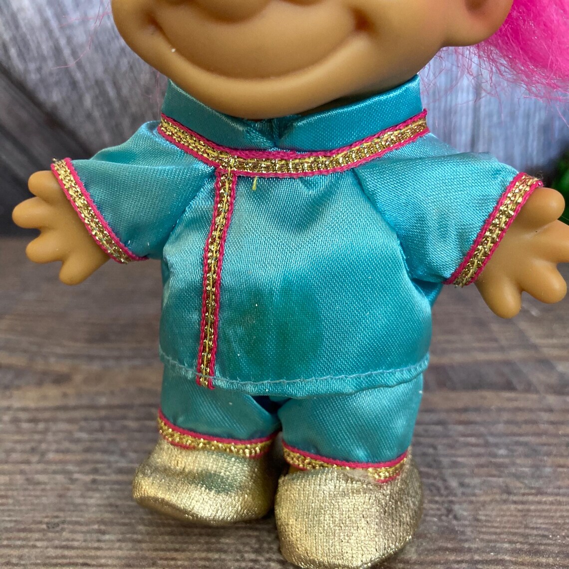 Vintage Chinese Troll Doll {china Troll With Pink Hair} Russ Berrie {5 ...