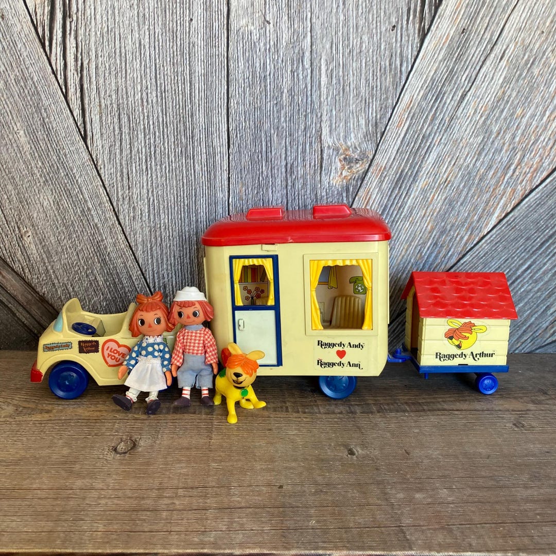 Vintage Raggedy Ann Camper Lets Go Camping, Raggedy Ann, Raggedy Andy ...