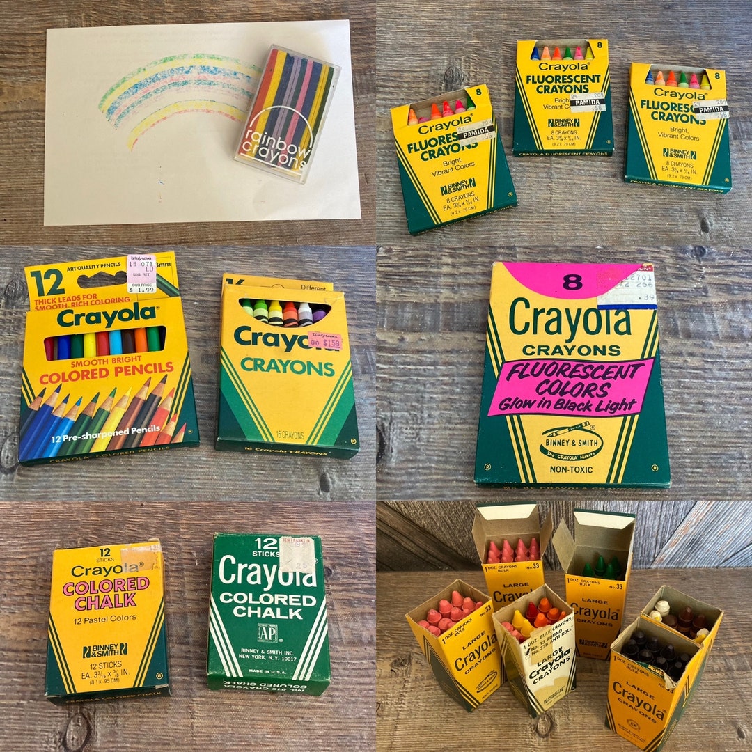 Vintage Crayon Lot, Crayola Crayons 80's Teacher Lot, Rainbow ...
