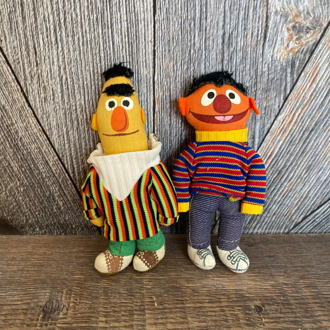 Vintage Bert and Ernie Plush Toy Dolls knickerbocker Stuffed Sesame ...