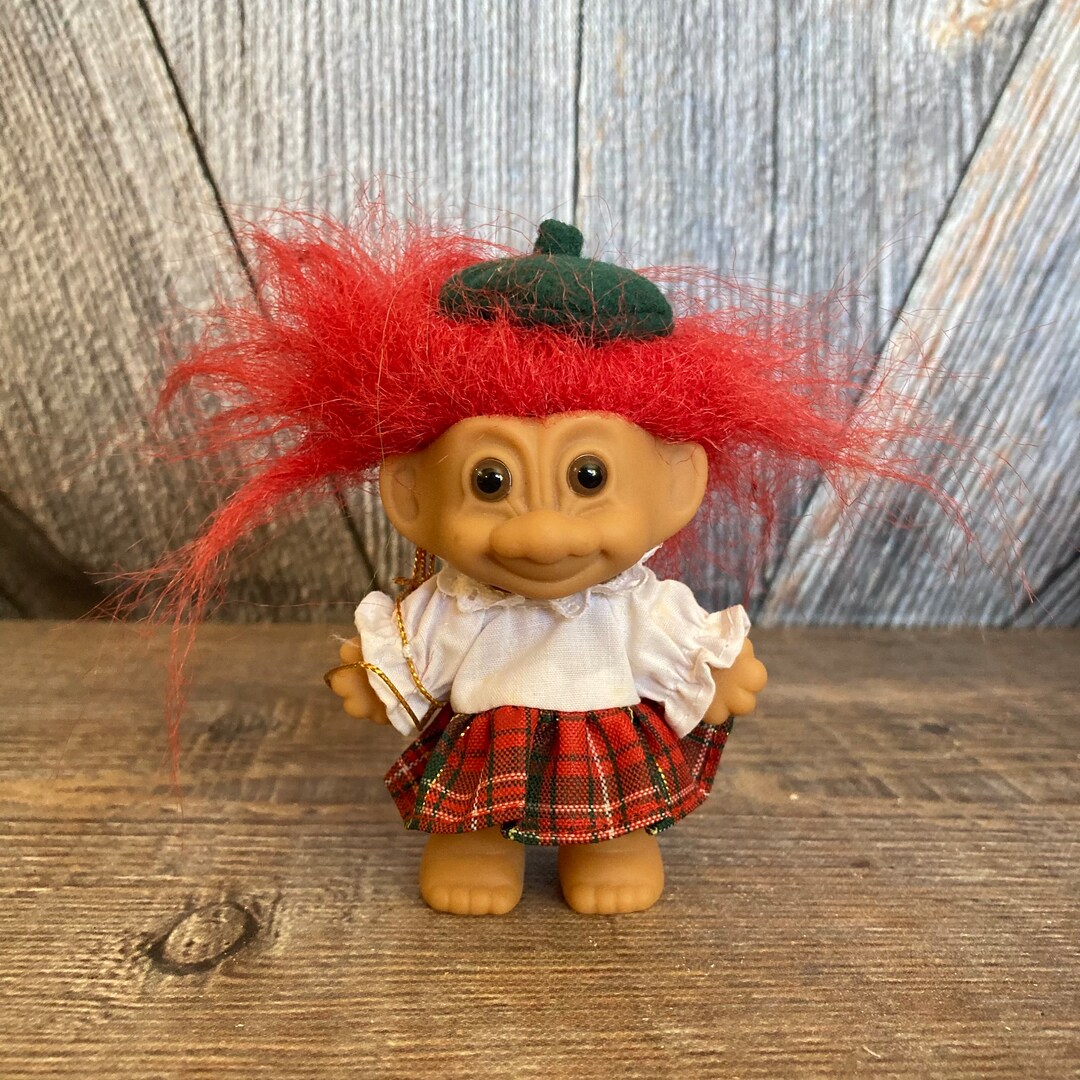 Vintage St.patrick's Day Troll Doll {leprechaun Irish Troll Girl With ...