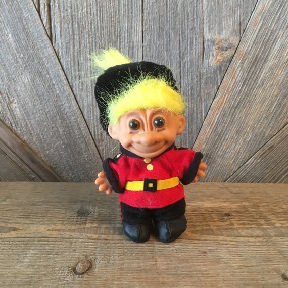 Vintage British Troll Doll England Troll With Yellow Hair Russ | Etsy