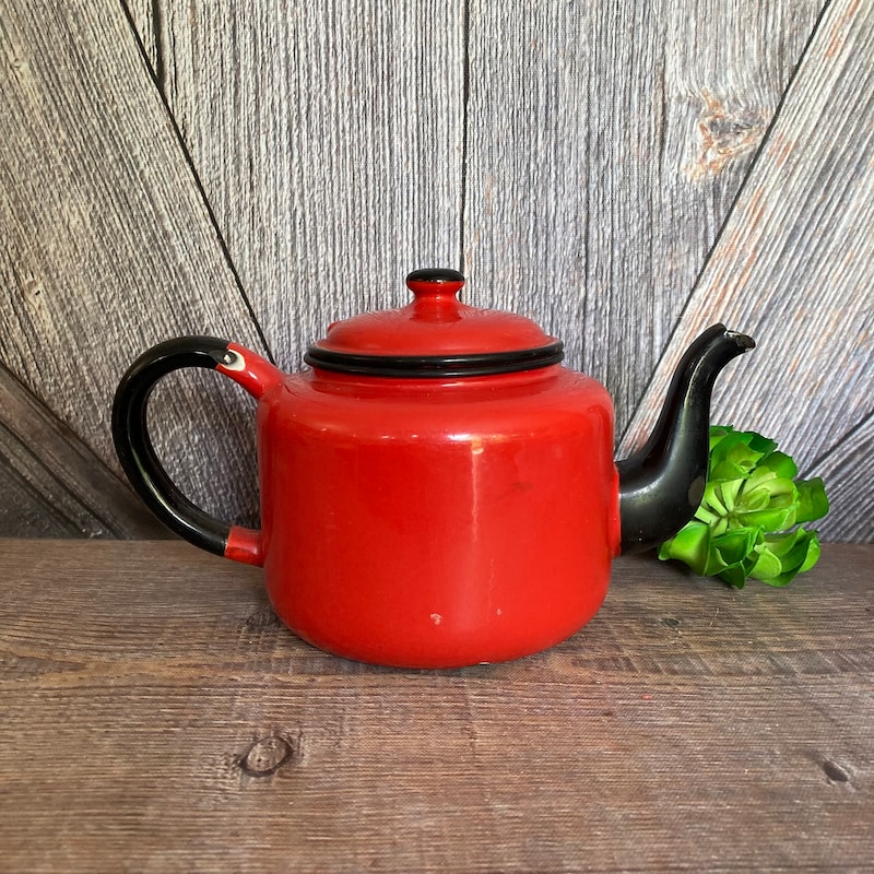 Enamel Tea Pot - Etsy