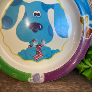 Vintage Blues Clues Plate blues Clues Puppy Dog Zak Designs Plastic Kid ...