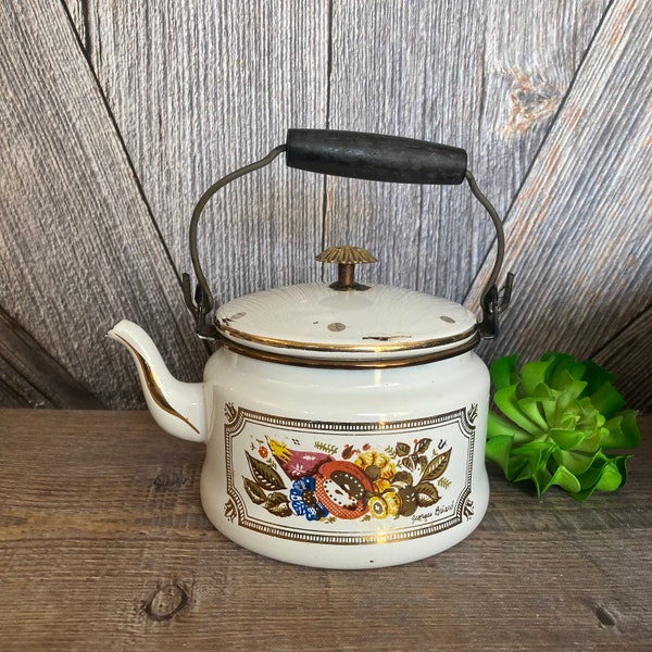 Enamel Tea Pot - Etsy