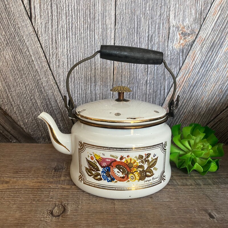 Enamel Tea Pot - Etsy