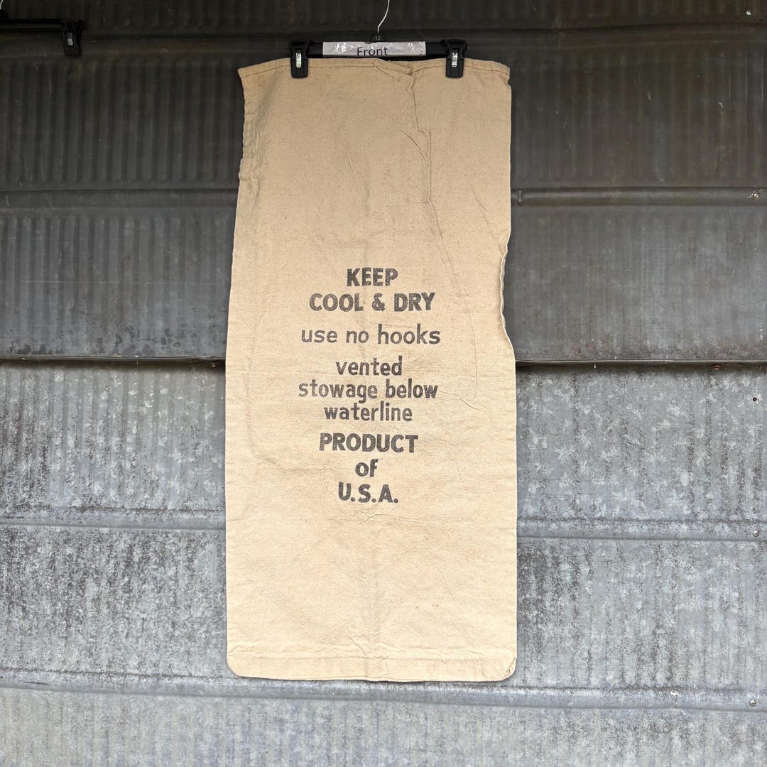 Vintage Product of USA Sack for Export Seamless Cotton Sack Display ...