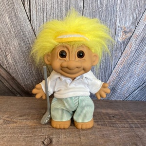 Vintage Troll Doll {golfer Troll} Russ Berrie LARGE 7 Inch Troll ...