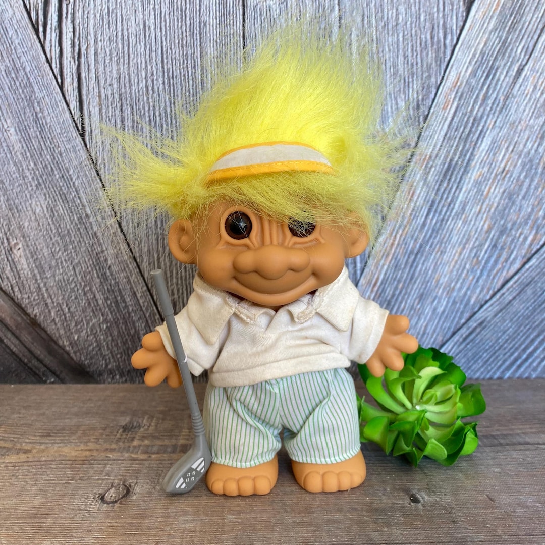 Vintage Troll Doll {golfer Troll} Russ Berrie LARGE 7 Inch Troll ...