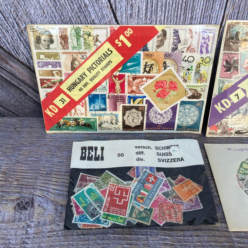 Vintage Stamp Collection Old Postage Stamp Instant Collection - Etsy