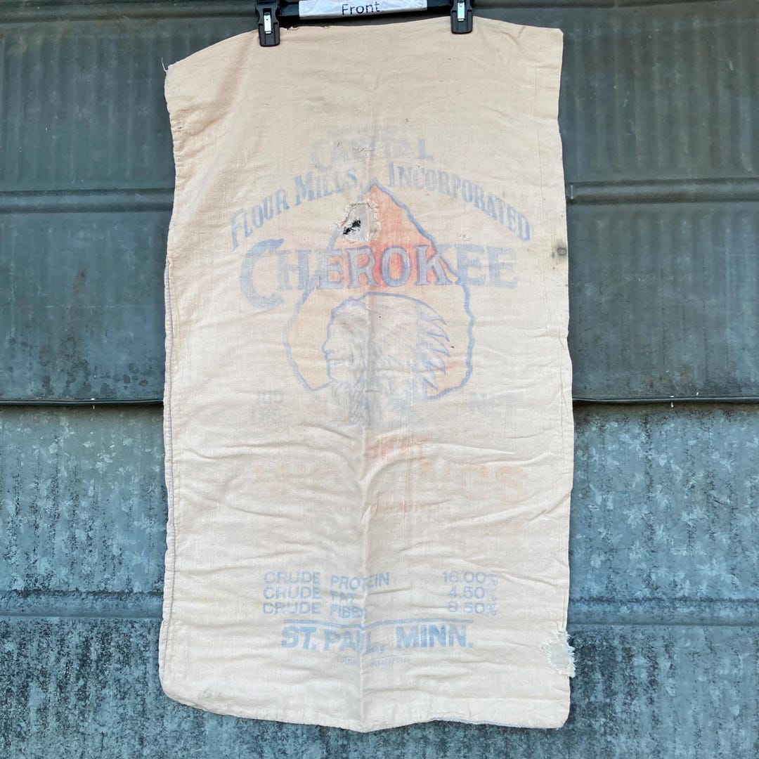 Vintage Capital City Flour Mills St Paul MN Cotton Muslin Sack Cloth ...