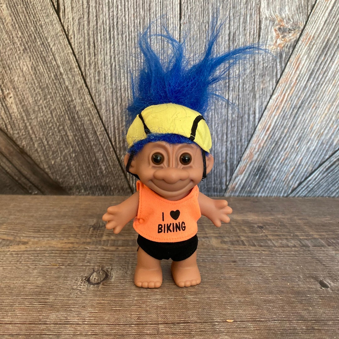 Vintage Biking Troll {I Love Biking Bike Biker Troll} Russ Berrie ...