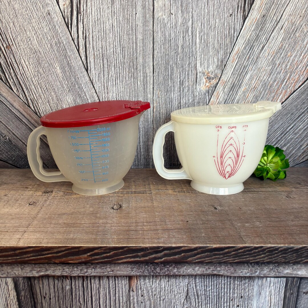Vintage Tupperware Measuring Cup {plastic Tupper Ware Mix and Store ...