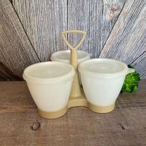 Vintage Tupperware Condiment Containers and Caddy With Lids 757 Vintage ...