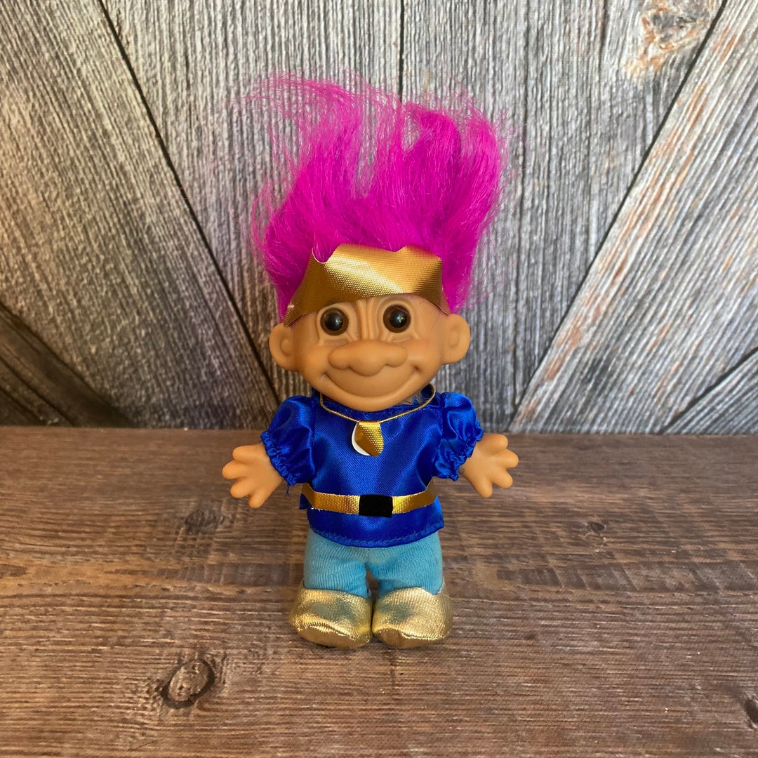 Knight Troll Pink Hair Troll vintage Russ Berrie Troll 5 - Etsy