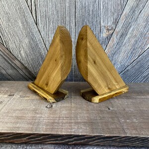 Handmade Raw Wood Bookends Live Edge Solid Wood Log Bookends Tree Stump ...