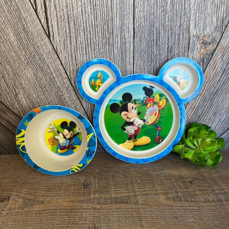 Mickey Mouse Dish Set - Etsy