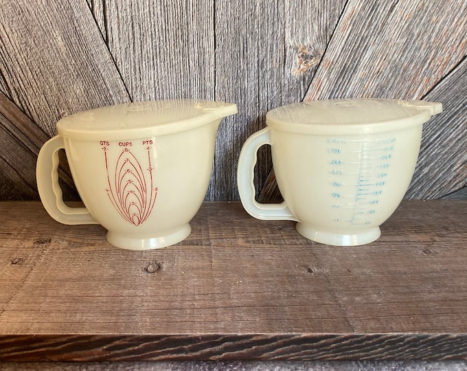 Vintage Tupperware Measuring Cup {plastic Tupper Ware Mix and Store ...